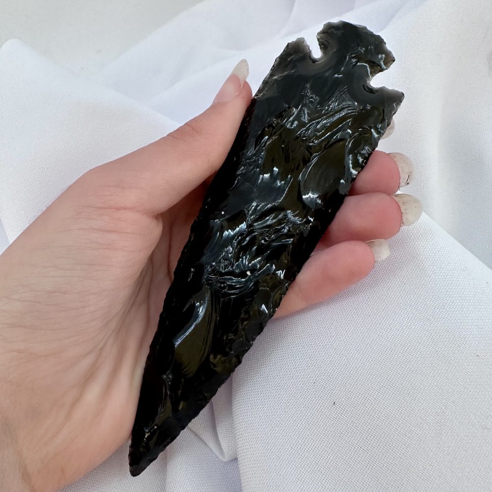 Obsidian Arrowhead (5”) – Malta Stone by Strata Designs Ltd